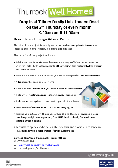 Well Homes Benefit and Energy Advice project - Thurrock CVS